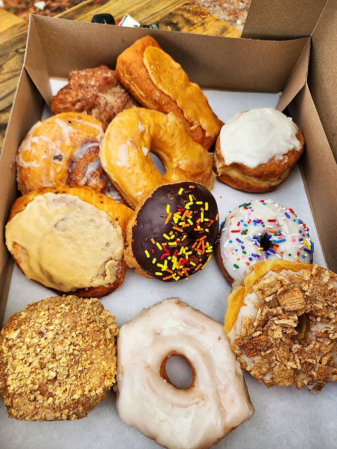 When you can't decide on just one donut (and honestly, who can?), this assortment box solves all your problems while creating new ones, like figuring out which to eat first.