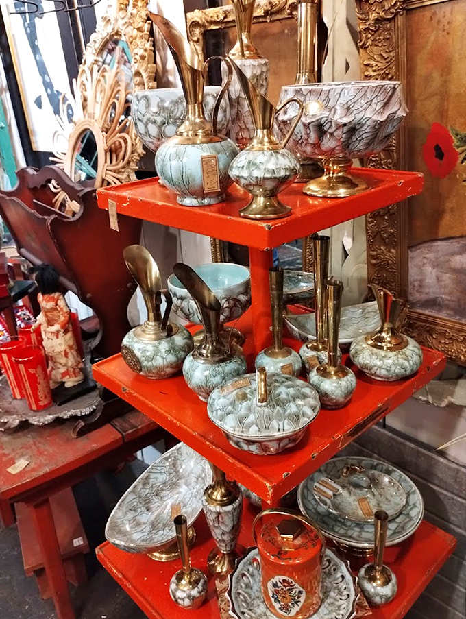 These turquoise and gold vessels aren't just decorative objects &ndash; they're time capsules from mid-century America, when design embraced both function and flair.