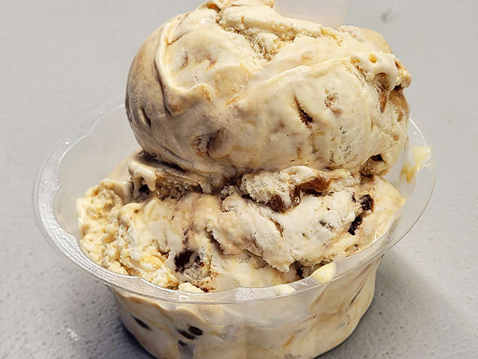 Cookie dough ice cream that makes you question why you'd ever waste time baking actual cookies when this exists.