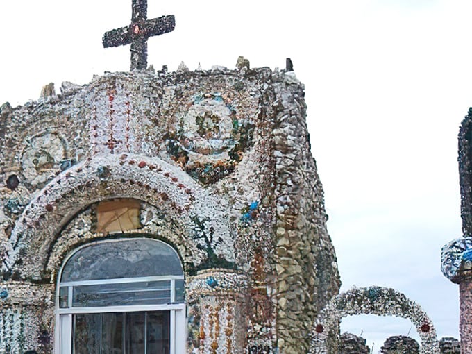 Dickeyville Grotto showcases incredible folk art dedication, with thousands of colorful stones and shells forming intricate religious mosaics.