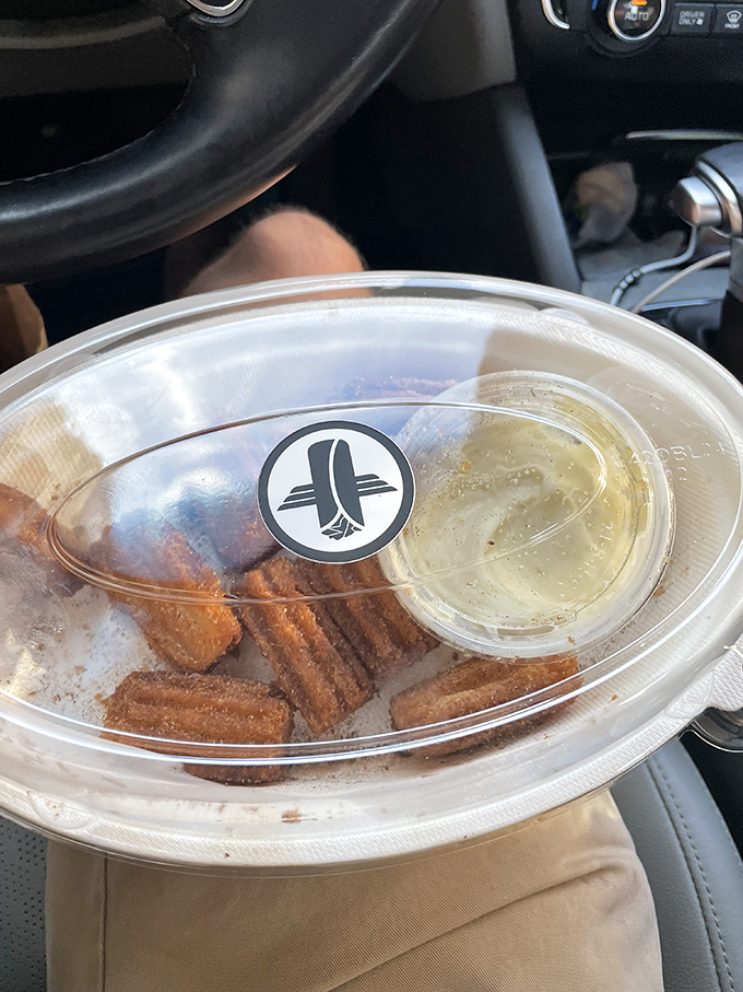 Churros: Cinnamon-sugar dusted churros that crunch then yield, proving that dessert doesn't need complexity when simplicity tastes this divine.