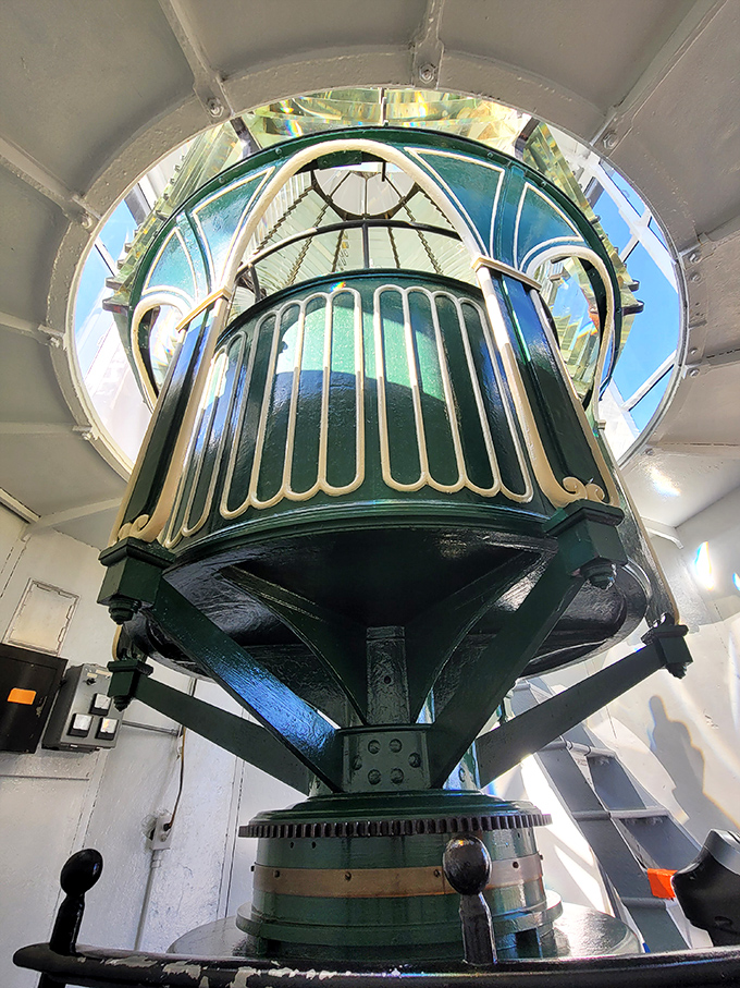 The first-order Fresnel lens isn't just a fancy light bulb&mdash;it's maritime jewelry, a crystal beehive that's been guiding sailors home since before electricity was cool.