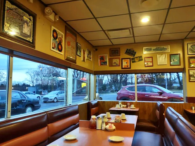 Vintage memorabilia lines the walls, each frame a window into Dayton's past, creating an atmosphere no corporate designer could replicate.