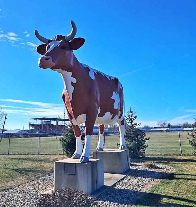 From this angle, you can appreciate the impressive scale and detailed features that make Buffy more than just a statue.
