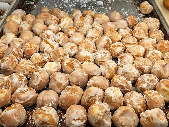 These glazed donut holes are dangerously poppable &ndash; you'll swear you only ate three until the empty tray proves otherwise.
