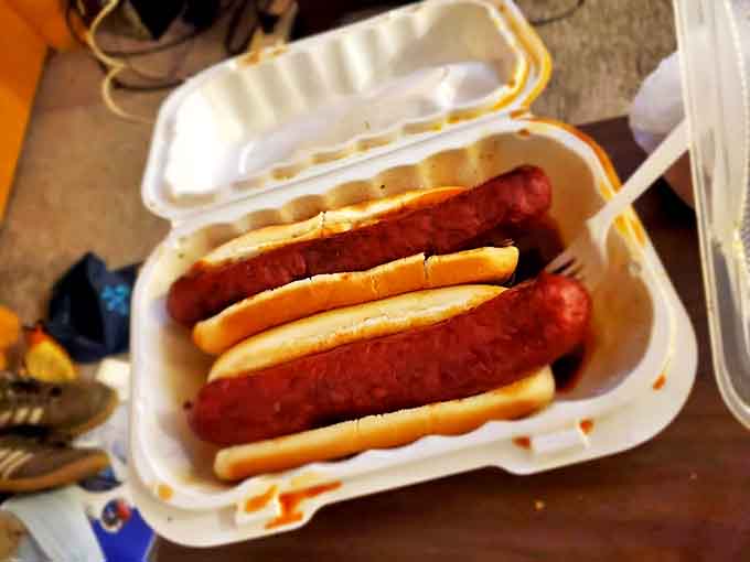 Even the hot dogs get the royal treatment here, nestled in simple buns but elevated by that unmistakable smoky flavor. Humble food made extraordinary.