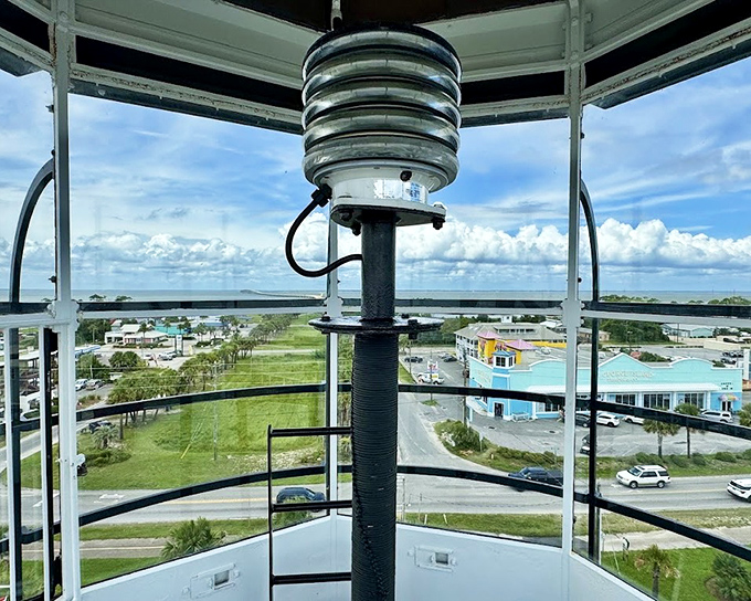 The view that makes those 92 stairs worth every step &ndash; a panoramic feast of azure waters, sugar-white beaches, and the island's verdant landscape.