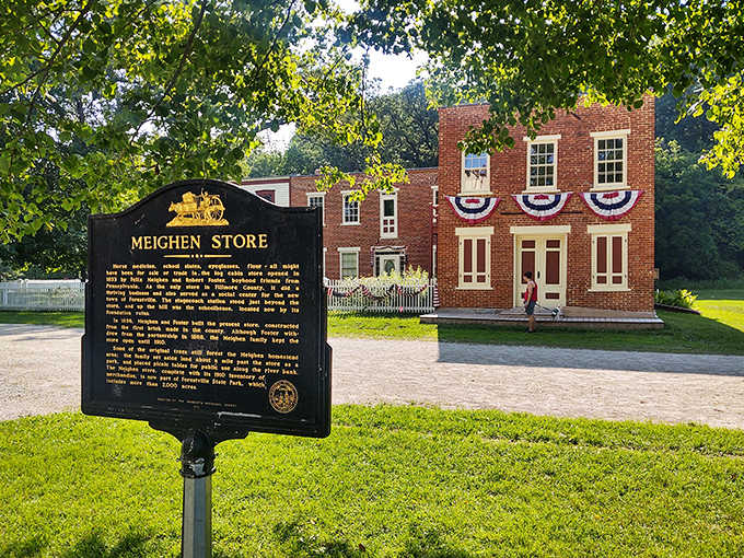 The Meighen Store sign tells tales of commerce before Amazon Prime, when "same-day delivery" meant carrying it home yourself.