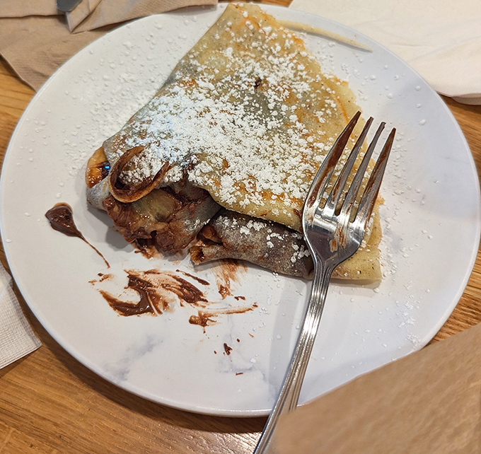 Nutella and banana unite in a crepe marriage made in heaven &ndash; the chocolate-hazelnut spread melting into warm, gooey perfection.