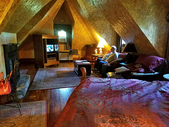 The cozy interior spaces blend rustic charm with royal comfort, proving castles don't have to be drafty to be authentic.