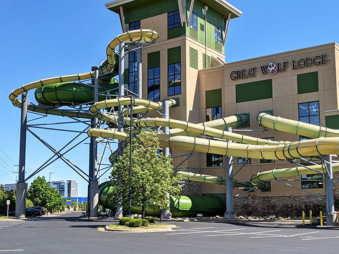 These twisting water slides promise the thrill of free-falling without actually having to jump out of anything &ndash; parental approval rating: 100%.