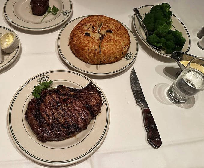 The dynamic duo: a perfectly cooked ribeye alongside that famous hash brown &ndash; a potato disc so magnificent it deserves its own zip code.