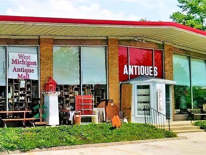 West Michigan Antique Mall's modest exterior belies the extensive collection of treasures waiting inside for eagle-eyed collectors.