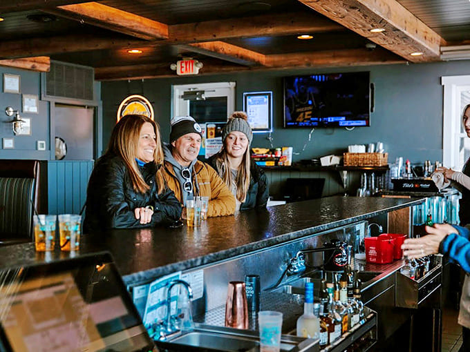 Where locals and visitors alike gather to debate important matters like walleye techniques and whether tomorrow will be even more perfect.