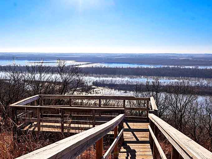 Boardwalks through wetlands prove that staying dry while enjoying nature is absolutely possible with proper planning and carpentry.