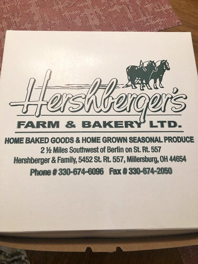 A box of assorted fried pies ready to travel home with you, though let's be honest, at least one won't make it past the parking lot.