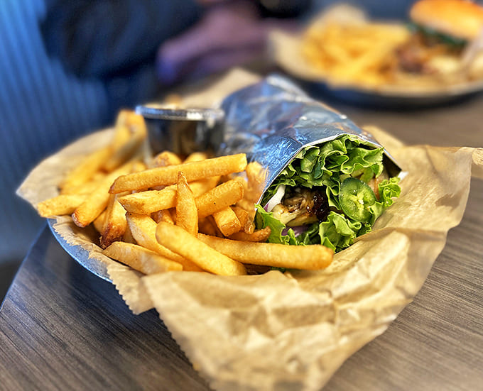 Fresh ingredients wrapped in perfect harmony &ndash; proof that not all heroes wear capes, some come wrapped in paper with a side of fries.