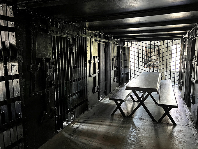 The stark reality of prisoner life revealed in this preserved cell block, complete with original furnishings and fixtures.