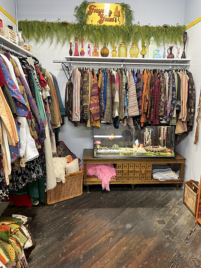 The vintage clothing section is a fashionista's dream &ndash; racks of carefully preserved garments spanning decades of style, each with its own story to tell.