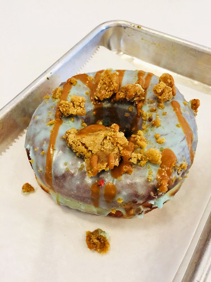 Blue as Cookie Monster himself, this playful creation topped with cookie crumbles brings childhood nostalgia with grown-up execution.