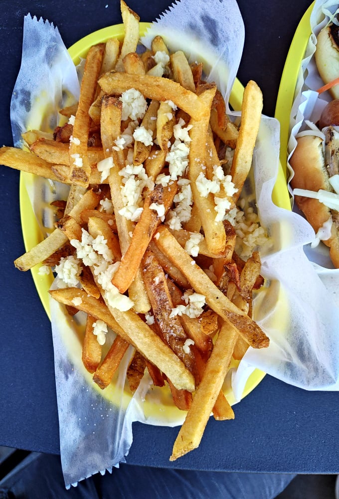 Golden, hand-cut fries sprinkled with feta cheese&mdash;a Greek twist on an American classic. Crispy on the outside, fluffy inside, and utterly irresistible.