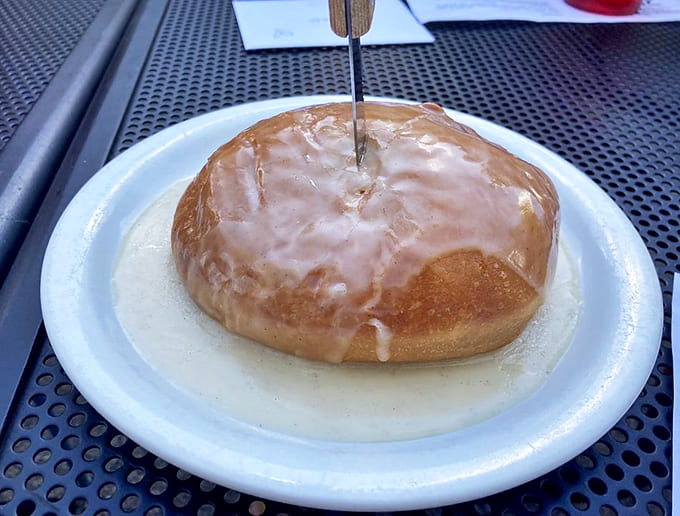 That perfect glazed donut moment &ndash; when the sweet shell cracks slightly, revealing the pillowy paradise beneath. Simple perfection.