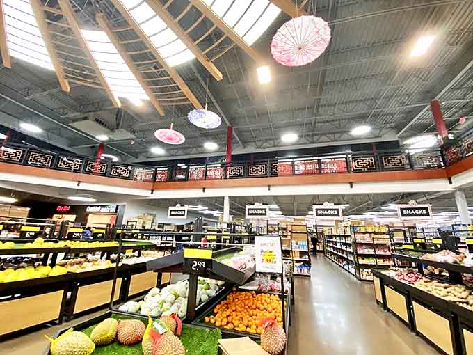Fresh tropical fruits and vegetables create a rainbow of possibilities in the grocery section &ndash; jackfruit, anyone?