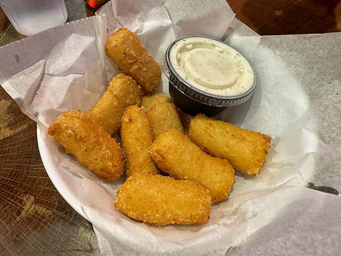 Crispy, golden treasures &ndash; these hand-breaded mozzarella sticks deliver that perfect cheese pull that food dreams are made of.