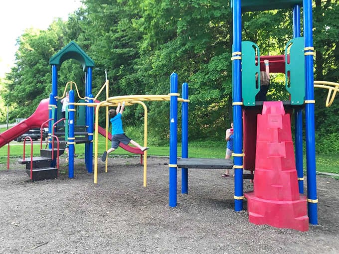 Beyond the bridge, this playground offers additional family fun, though many kids find the swaying walkway itself the ultimate play structure.