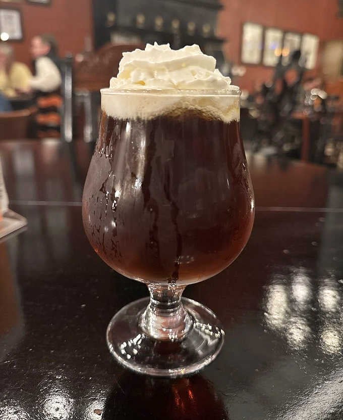 Topped with pillowy whipped cream, this seasonal favorite captures autumn in a glass&mdash;all the cozy flavors of fall without a single "basic" joke in sight.