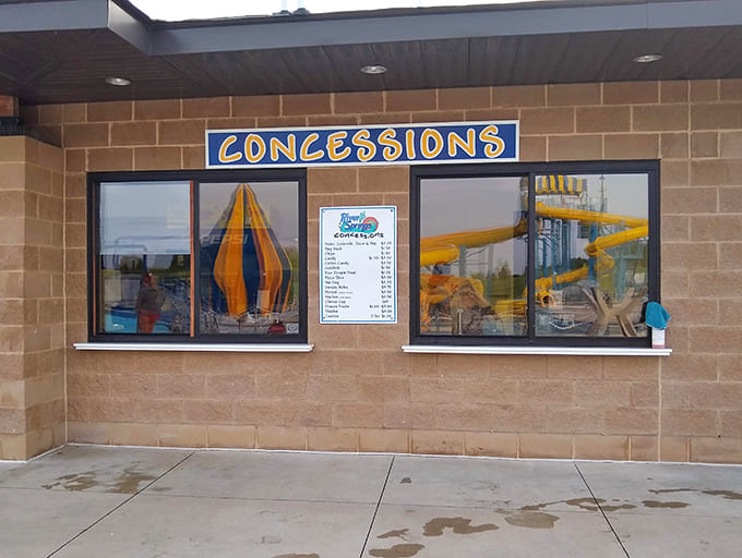 The concessions stand, aka the place where you'll spend more time than planned because everything looks delicious.