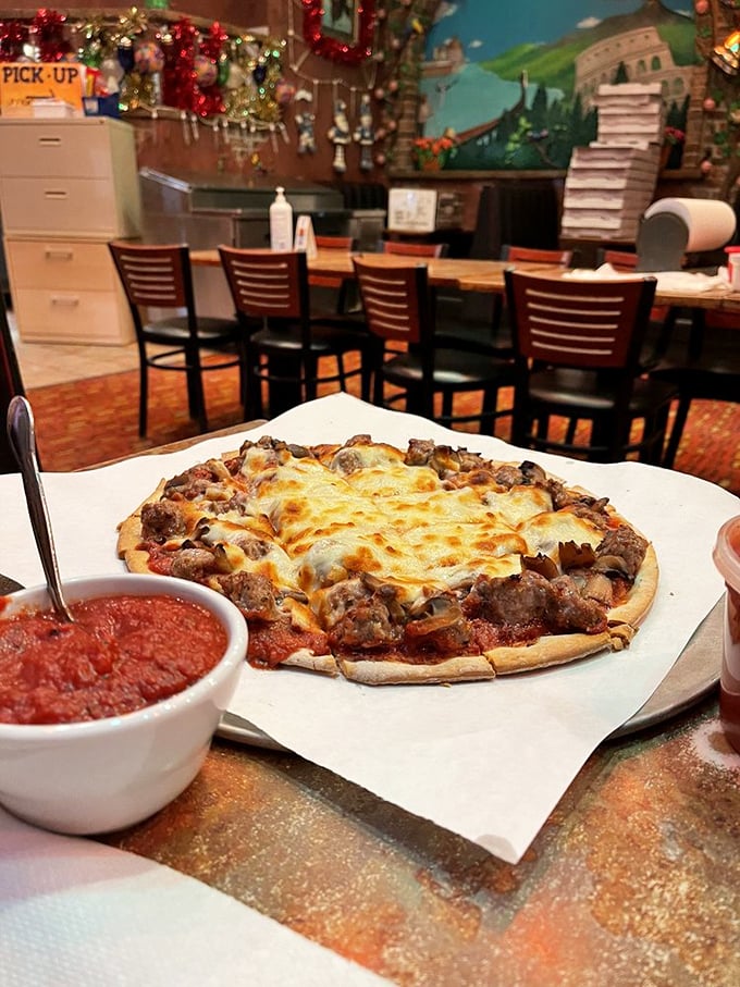 The Special Deluxe in all its glory &ndash; a mountain of toppings that somehow maintains perfect balance in every bite.