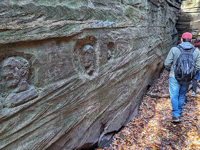 Nature's graffiti artists &ndash; wind and water &ndash; have carved intricate patterns that put modern sculptors to shame.