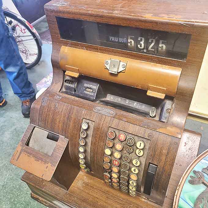 This antique National Cash Register isn't just a machine &ndash; it's a brass-buttoned monument to commerce before the digital age took over.