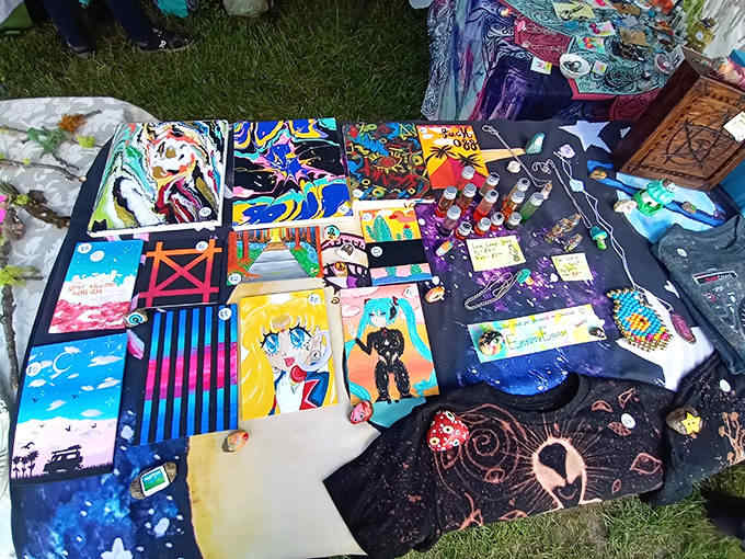 Artistic expression knows no boundaries here, with vibrant creations sprawled across tables like a museum where "Do Not Touch" signs fear to tread.