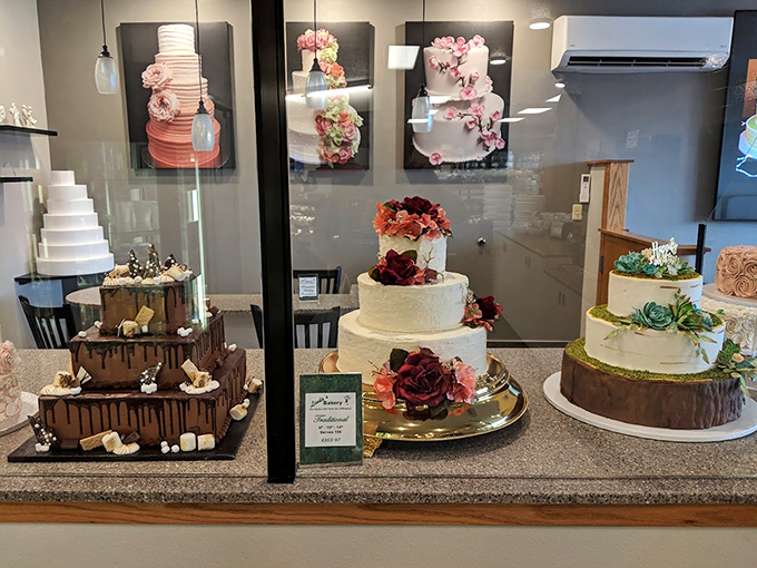 Wedding cakes and special occasion masterpieces demonstrate the bakery's versatility beyond everyday treats.