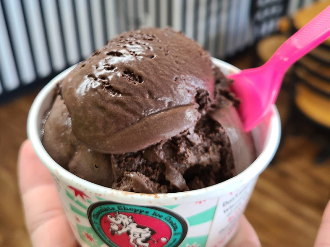 Rich chocolate ice cream that doesn't just satisfy your sweet tooth &ndash; it throws a party for it with every velvety spoonful.