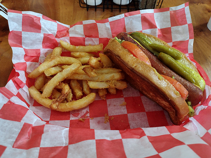 A classic Coney dog with fries – sometimes tradition exists for a reason, and that reason is delicious, messy perfection.