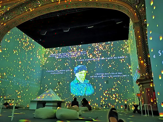 The Olympia occasionally hosts immersive art experiences that transform the already magical space into something even more extraordinary.