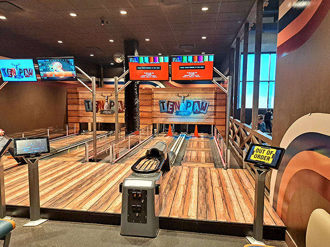 Mini bowling delivers all the satisfaction of knocking pins down without the embarrassment of needing those special shoes everyone's worn before you.