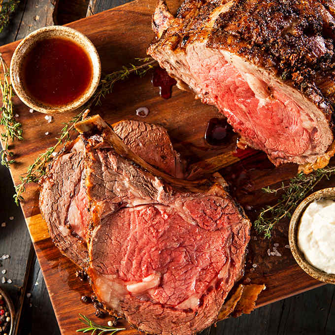 Prime rib so perfectly cooked, you'll want to send a thank-you note to the cow. Medium-rare: nature's way of saying "you're welcome."