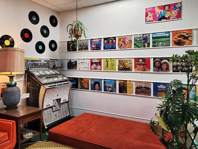 A perfectly arranged vignette showcases how vintage pieces create warmth and character that mass-produced modern items simply can't replicate.