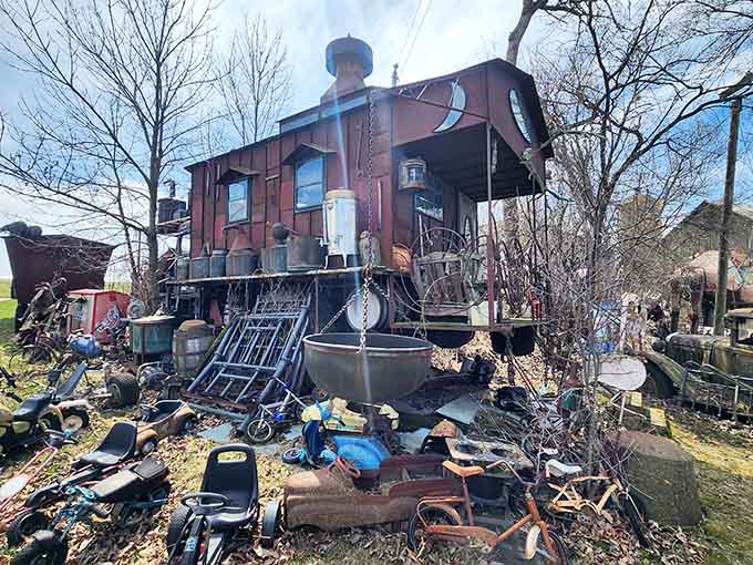 The eclectic exterior of this Oshkosh oddity shop hints at the thousands of strange and wonderful items waiting to be discovered inside.