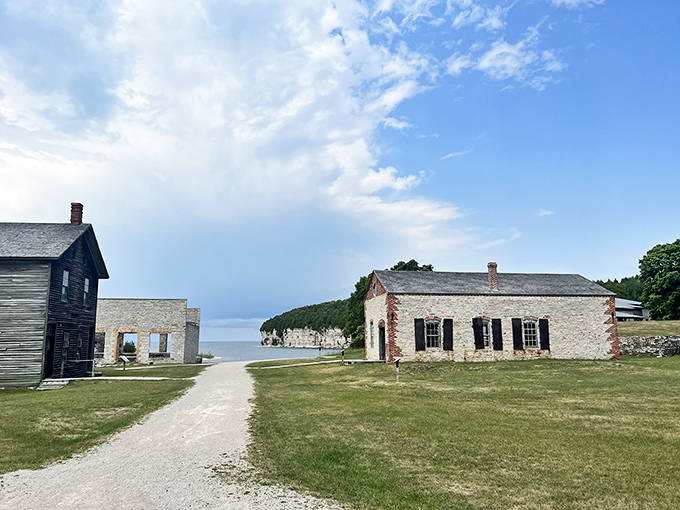 Limestone and timber structures tell silent stories of the rise and fall of Michigan's iron industry.