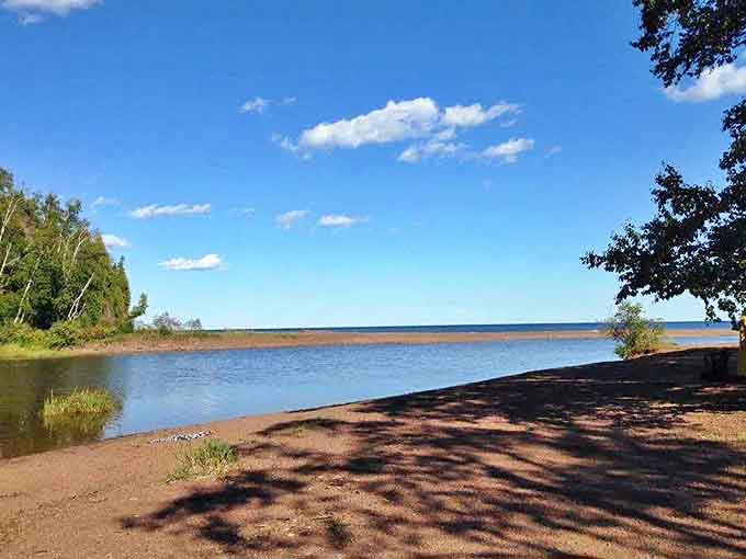 This peaceful lagoon creates a natural harbor, sheltered from Superior's sometimes temperamental moods.