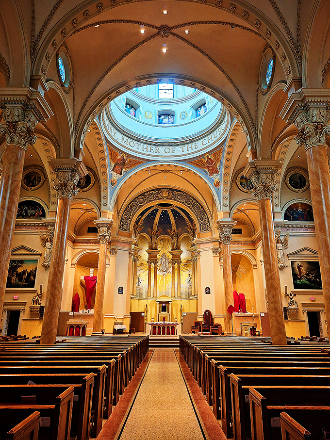 The Basilica's breathtaking interior features a soaring dome and intricate details that inspire awe regardless of one's religious affiliation.