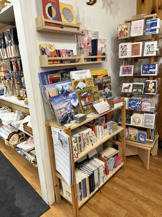 A literary journey awaits between these covers &ndash; from Nordic folklore to modern Scandinavian design, knowledge stacked neatly on wooden shelves.