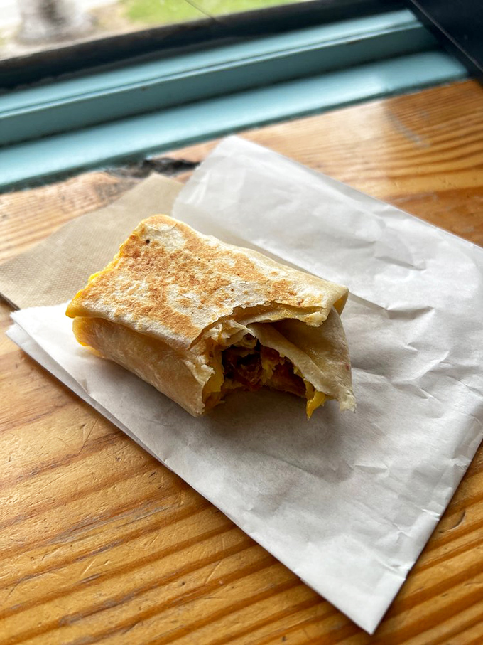 Breakfast on the go never looked so tempting – this wrap bundles morning favorites into a portable package that's worth pulling over for.