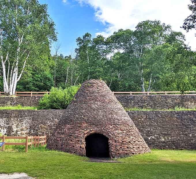 This beehive charcoal kiln looks like a fairy tale dwelling but played a crucial role in feeding Fayette's hungry iron furnaces.