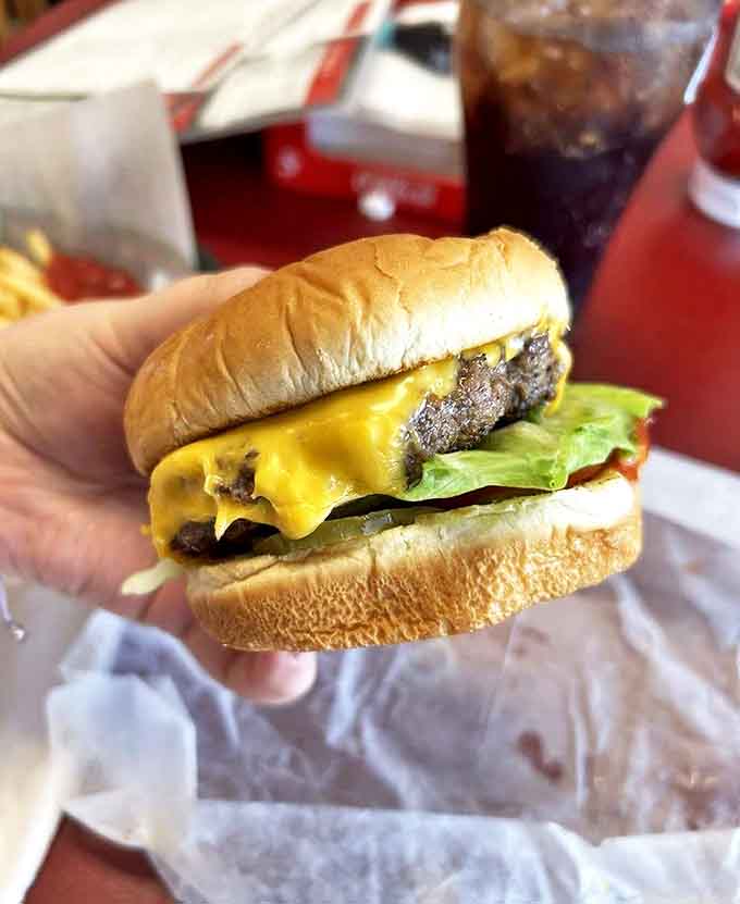 Simple perfection &ndash; a hand-formed patty, melted cheese, and fresh toppings on a soft bun create the burger equivalent of a warm hug.